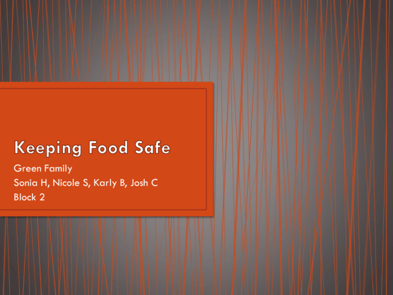 Chapter 25 Keeping Food Safe Chapter 25 Keeping Food Safe