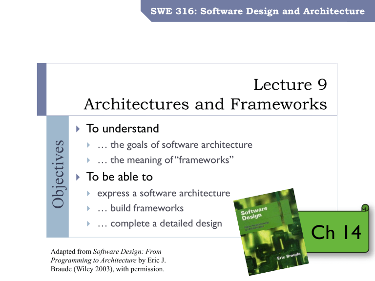 SWE 316 Software Design And Architecture