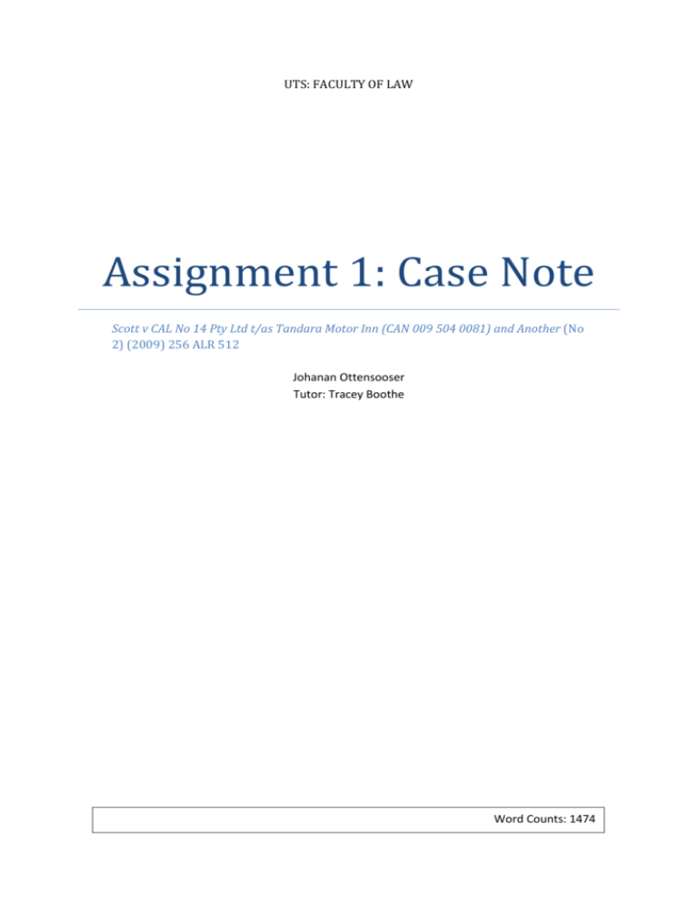 Part A Case Summary