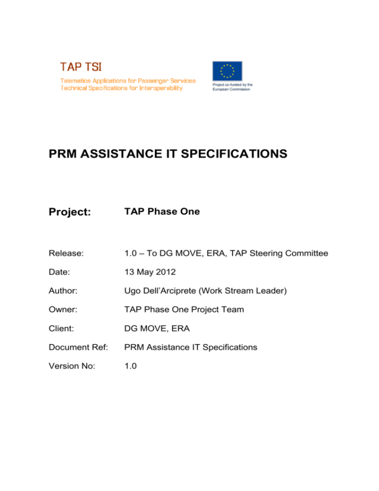 PRM Assistance IG - TAP-TSI