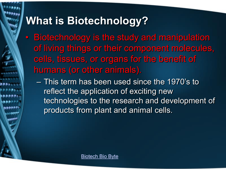 Unit 1 Introduction To Biotechnology
