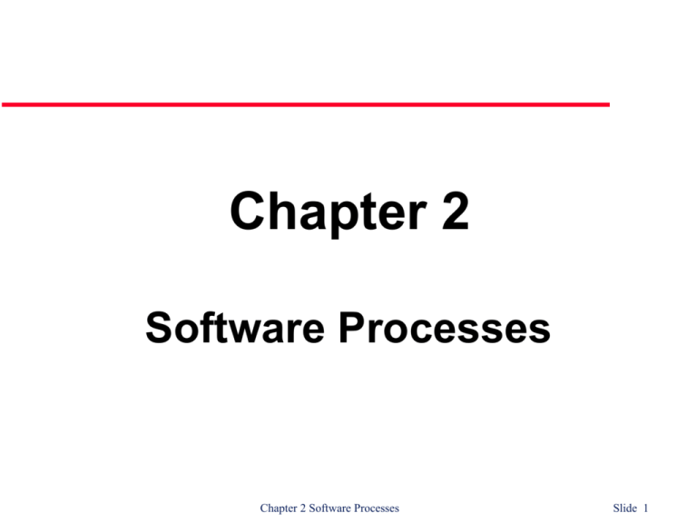 Software Processes Department Of Computer And Information