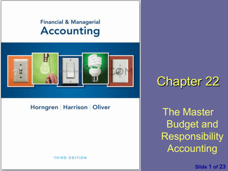 PREPARING A FINANCIAL BUDGET