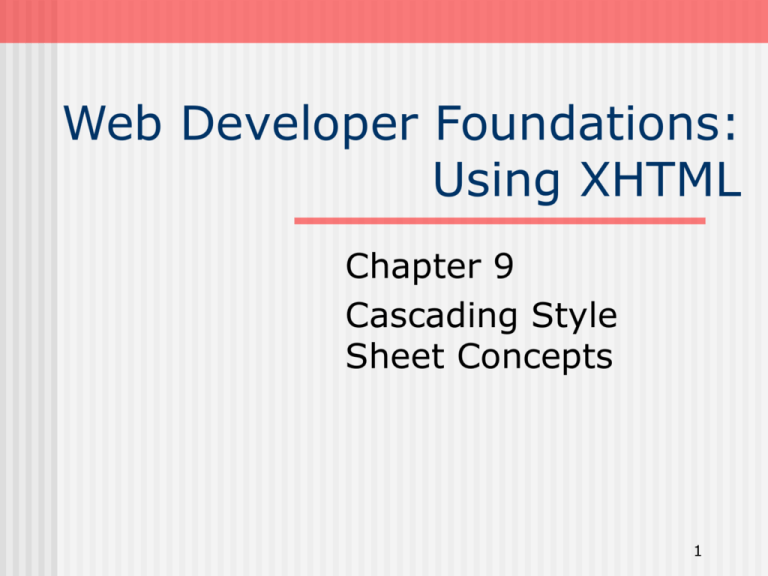 Introduction To Cascading Style Sheets Introduction To Cascading Style Sheets