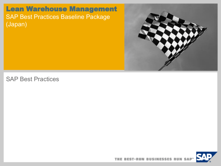 Lean Warehouse Management