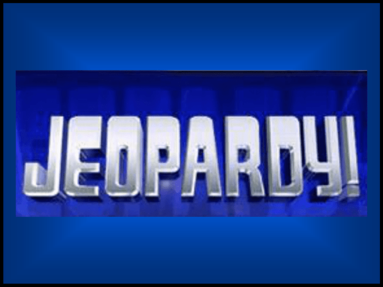 In Class Jeopardy Review Game
