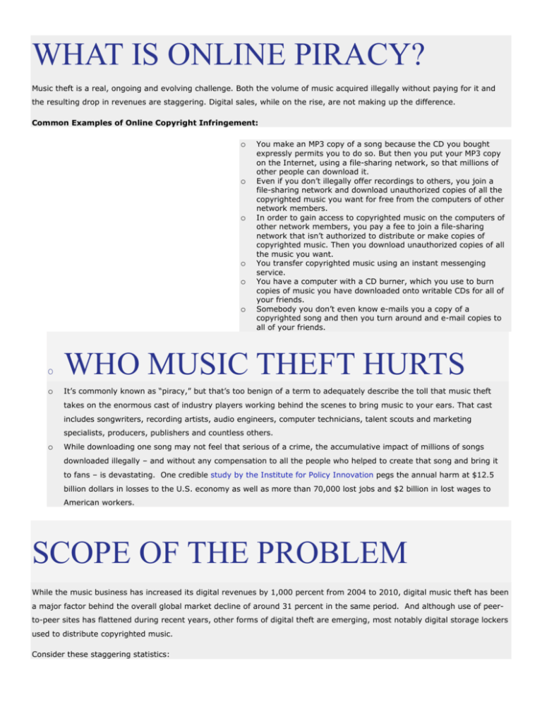What Is Online Piracy