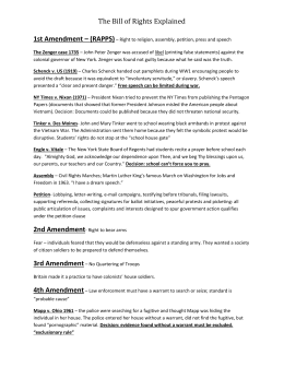 Bill of Rights Poster Project