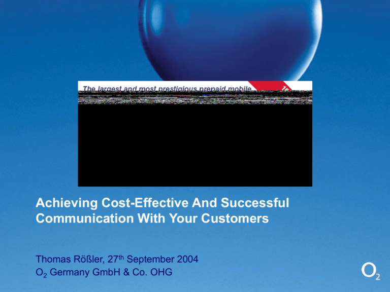 Customer Numbers O 2 Germany ARPU Customer Numbers O 2 Germany ARPU