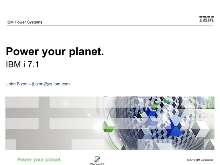 IBM Presentations: Smart Planet Template