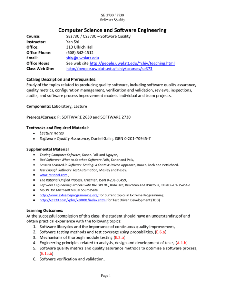 Computer Science And Software Engineering