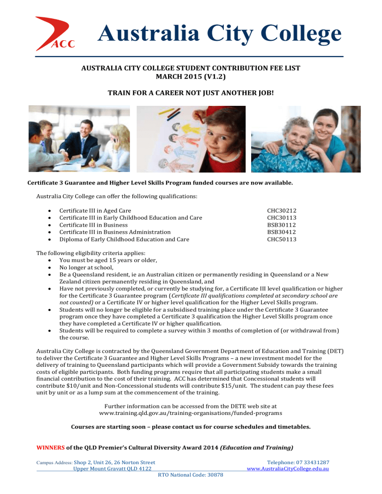 Fees Australia City College Fees Australia City College