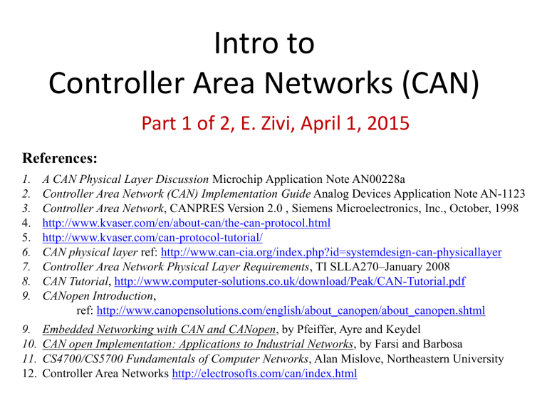 Intro To Controller Area Network CAN Part 1 