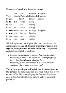 Using Irregular Verbs in Past Participle Form
