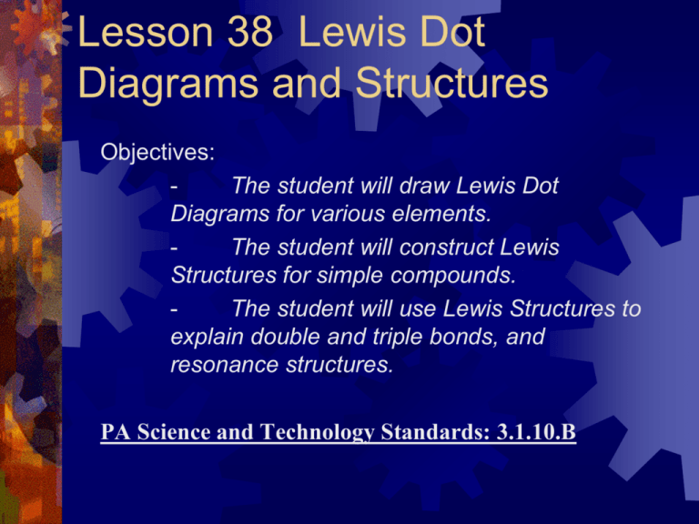 Chemistry Lesson 38 Lewis Dot Diagrams And Chemistry Lesson 38 Lewis Dot Diagrams And