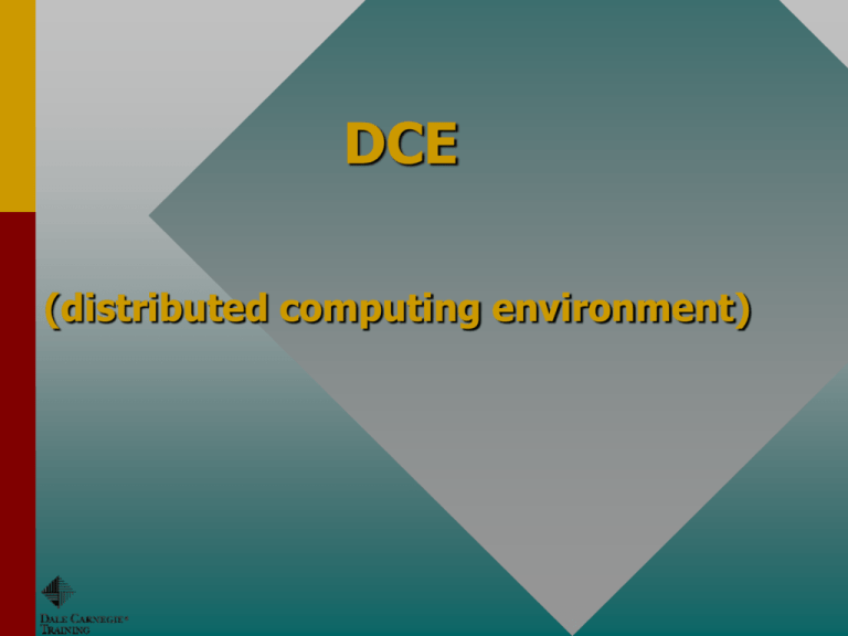 DCE distributed Computing Environment 