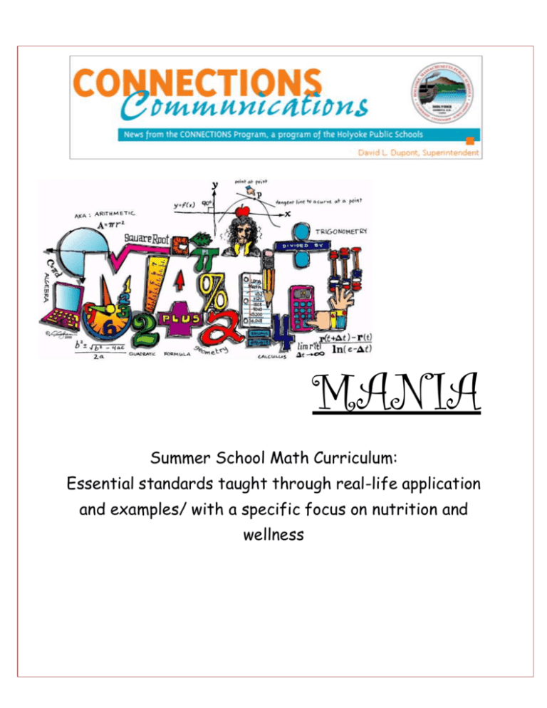 Holyoke Summer School Math Curriculum