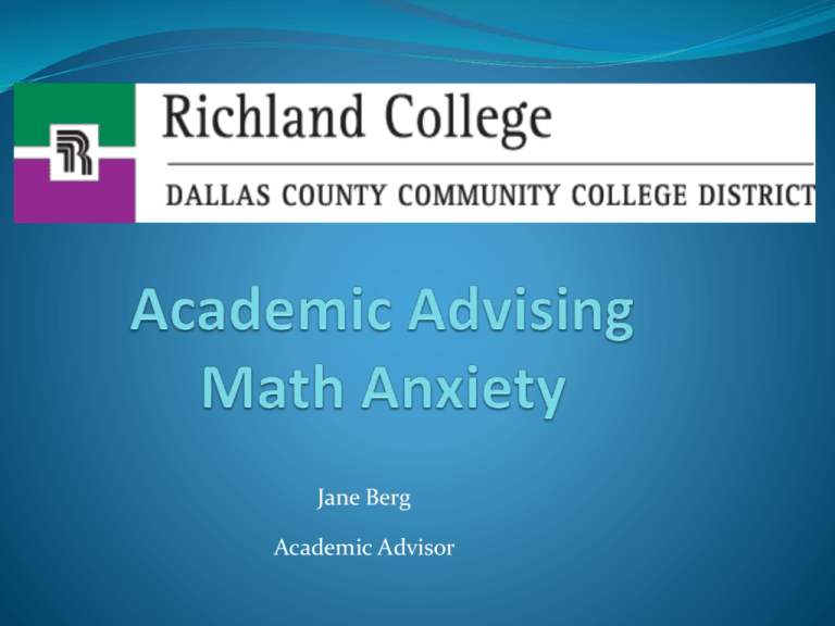 Help With Math Anxiety Presentation