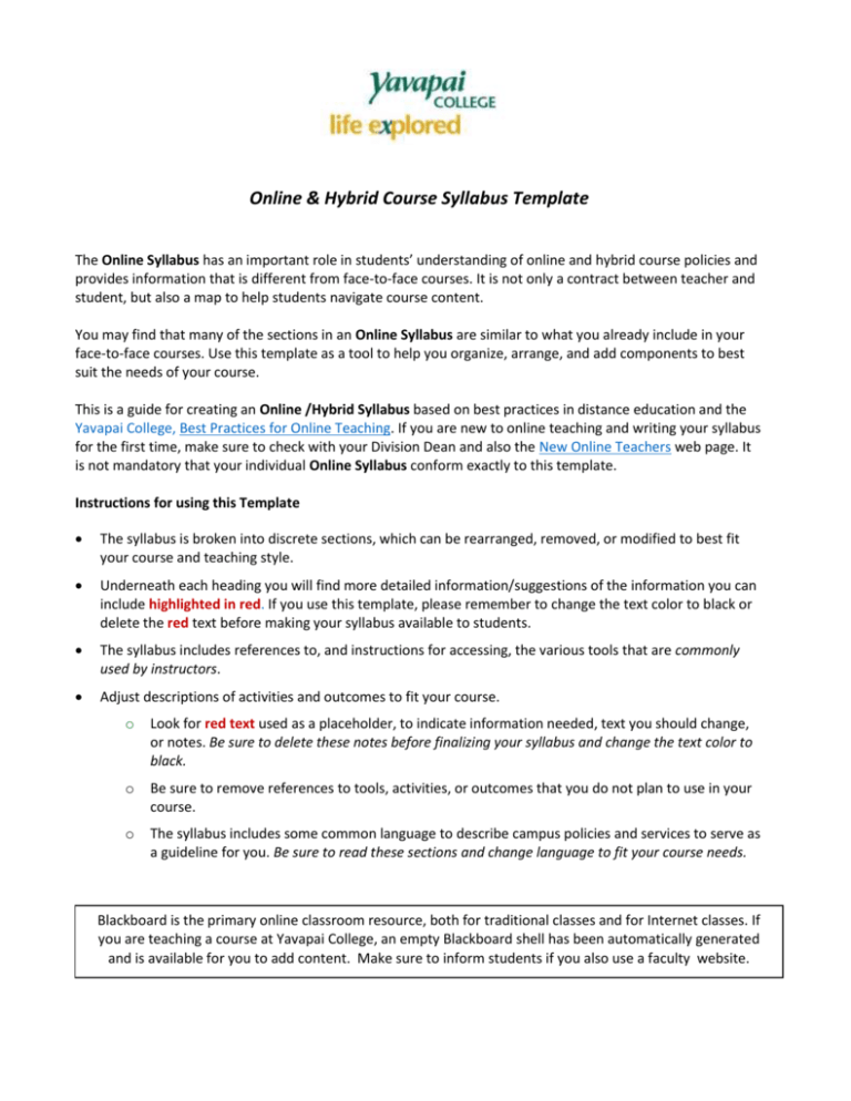 Online/Hybrid template – word