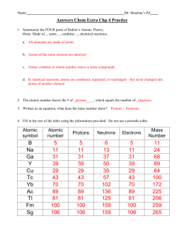 Average Atomic Mass Worksheet