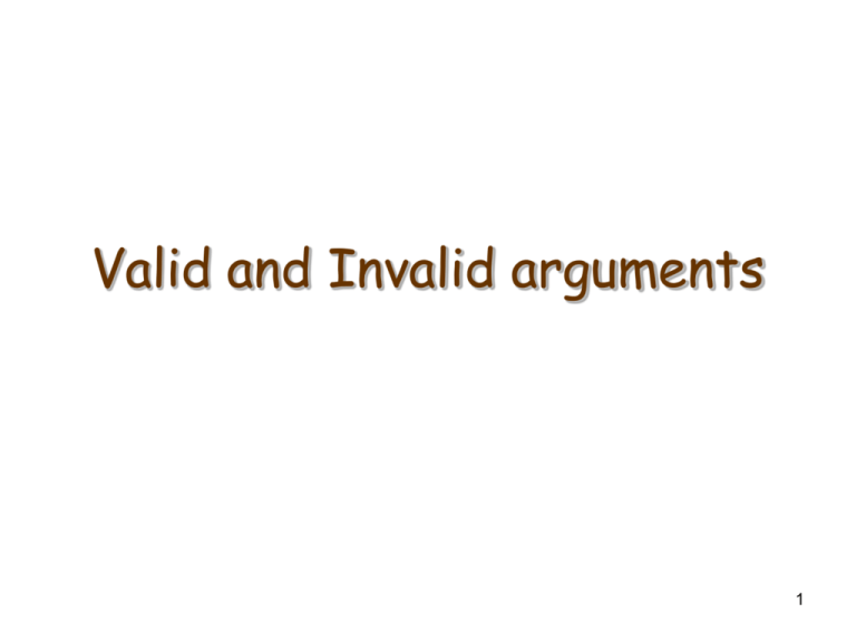Valid And Invalid Arguments