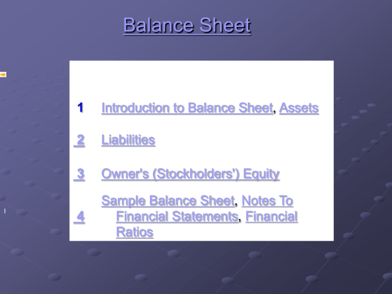 Balance Sheet