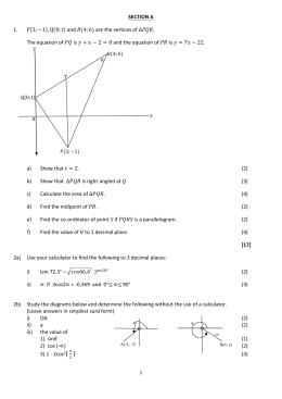 Grade 10 Trig Graphs Test