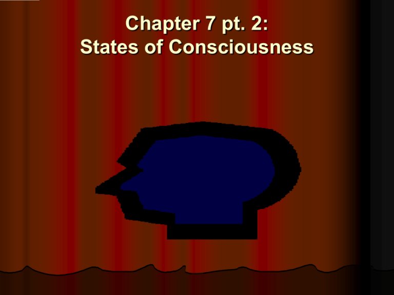 Chapter 7 Pt 2 States Of Consciousness Chapter 7 Pt 2 States Of Consciousness