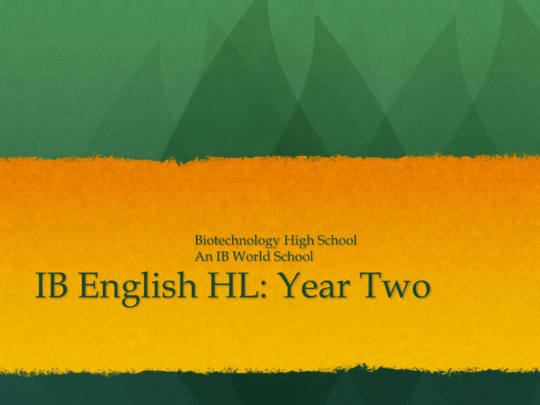 IB English HL