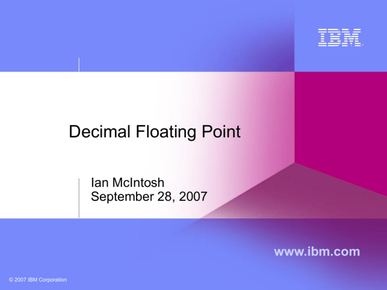 What Is Decimal Floating Point Really 
