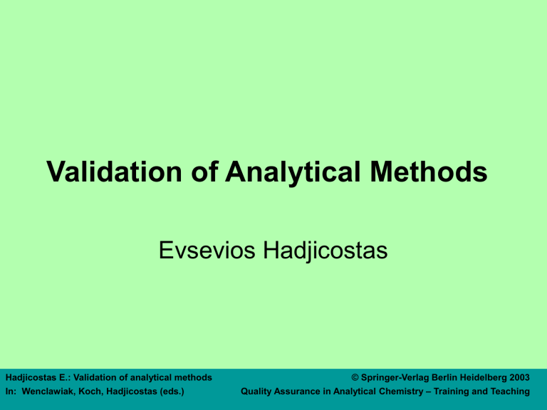 What Is Method Validation
