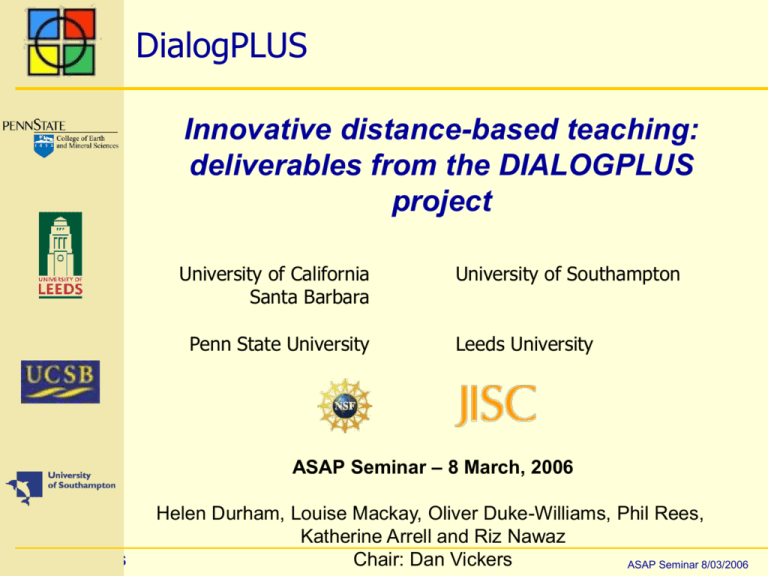 DialogPLUS - School of Geography
