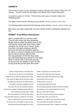 SONNET 18 (Paraphrase)
