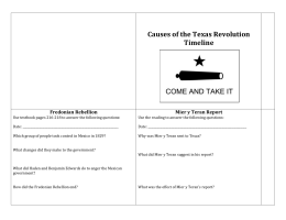 Causes of the Texas Revolution