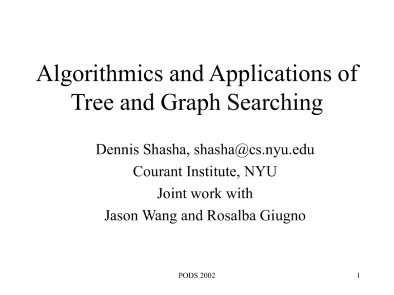 Searching For And Comparing Trees And Graphs