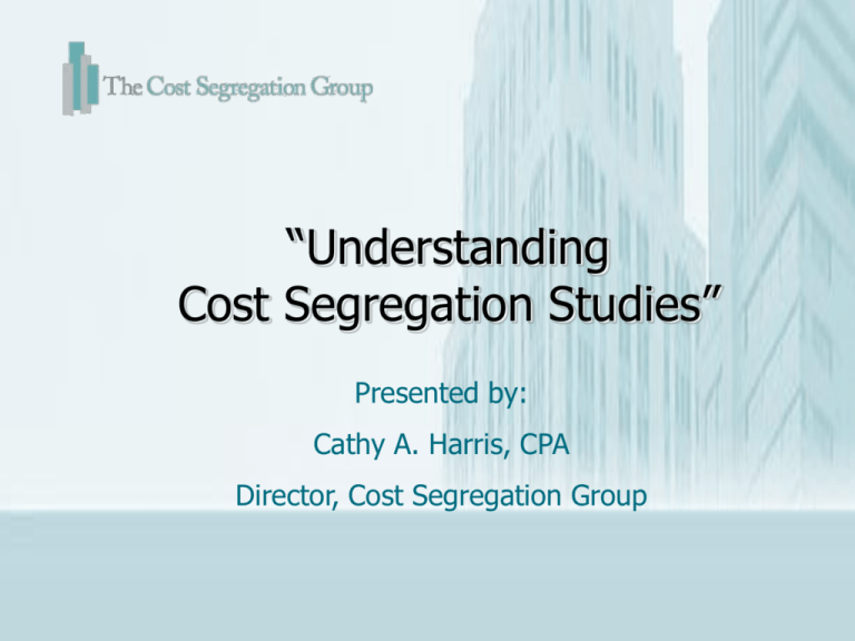 Cost Segregation Analysis Cost Segregation Analysis