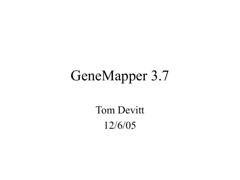 GeneMapper 3.7 Protocol: Microsatellite Analysis Guide