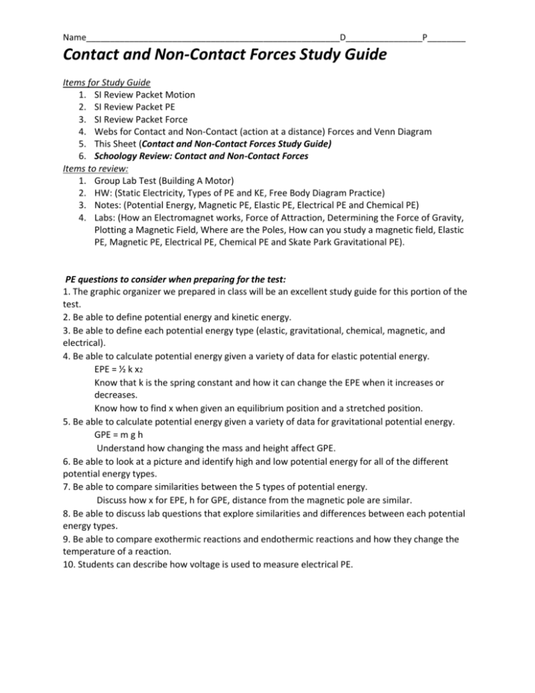Blank Study Guide Non