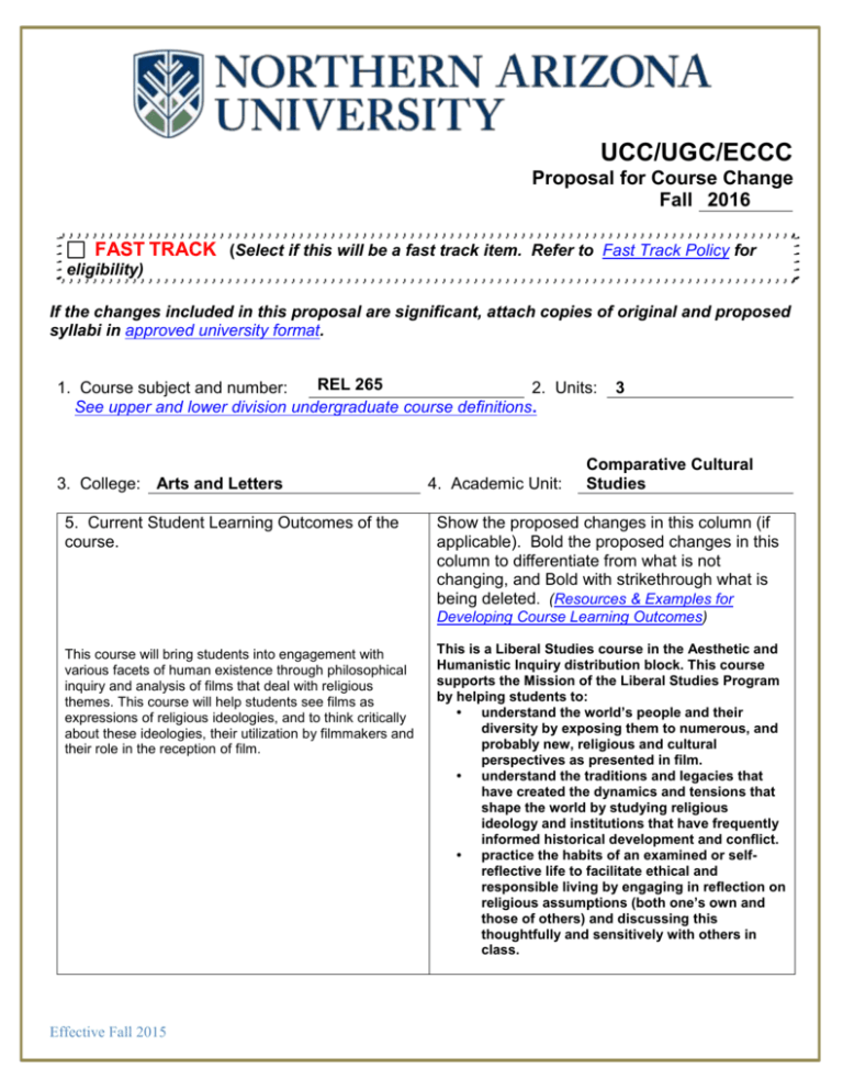 If the changes included in this proposal are significant