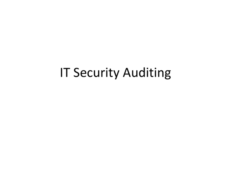 IT Auditing