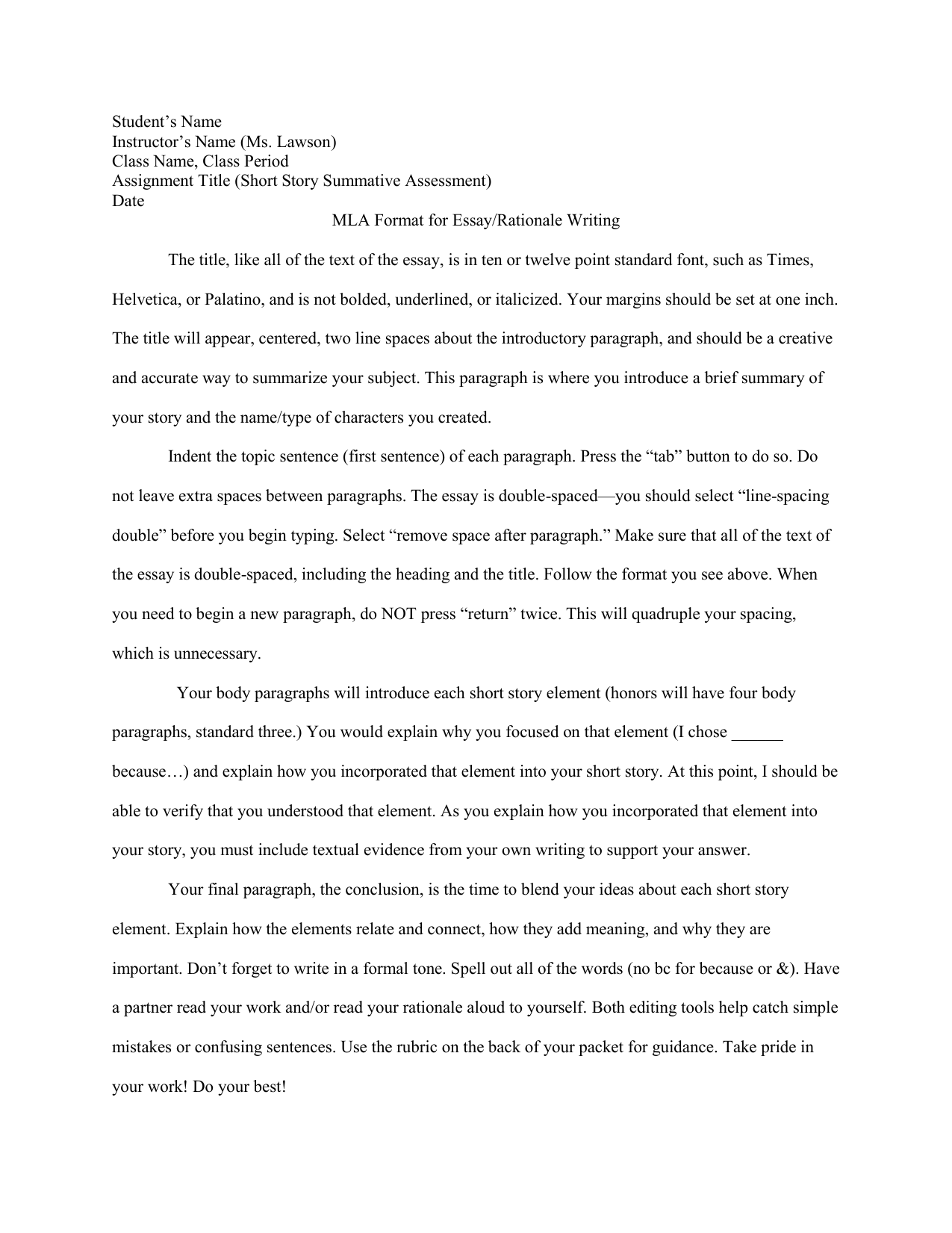 How To Write A Rationale Of The