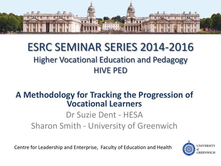 A Methodology For Tracking The Progression Of Vocational Learners