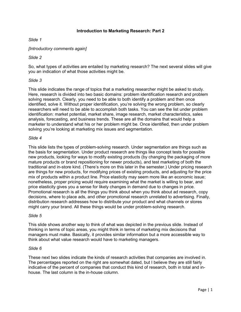 Introduction to Marketing Research Part 2