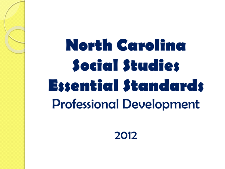 Secondary Presentation SS Essential Standards Secondary Presentation SS Essential Standards
