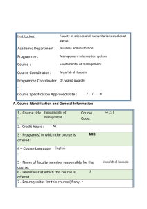 Generic Management NQF 4