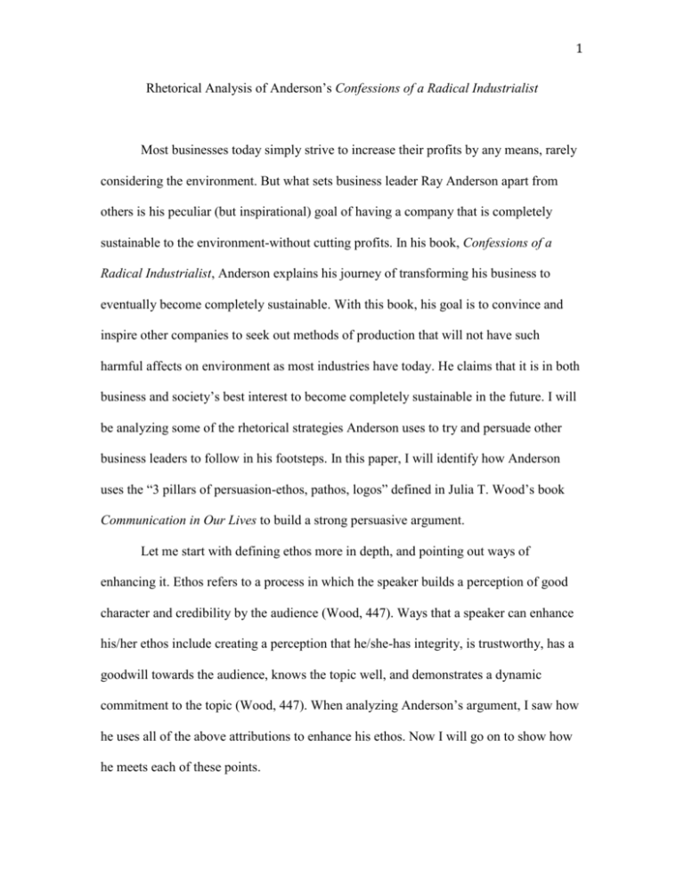 Sample rhetorical analysis paper