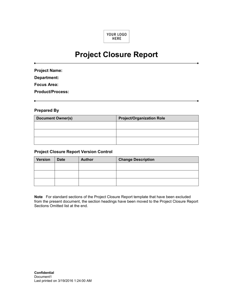 Project Closure Report