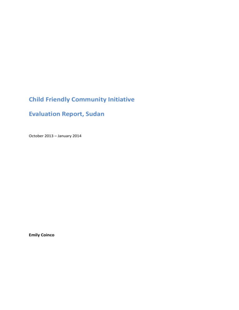 Child Friendly Community Initative - Evaluation Report Sudan