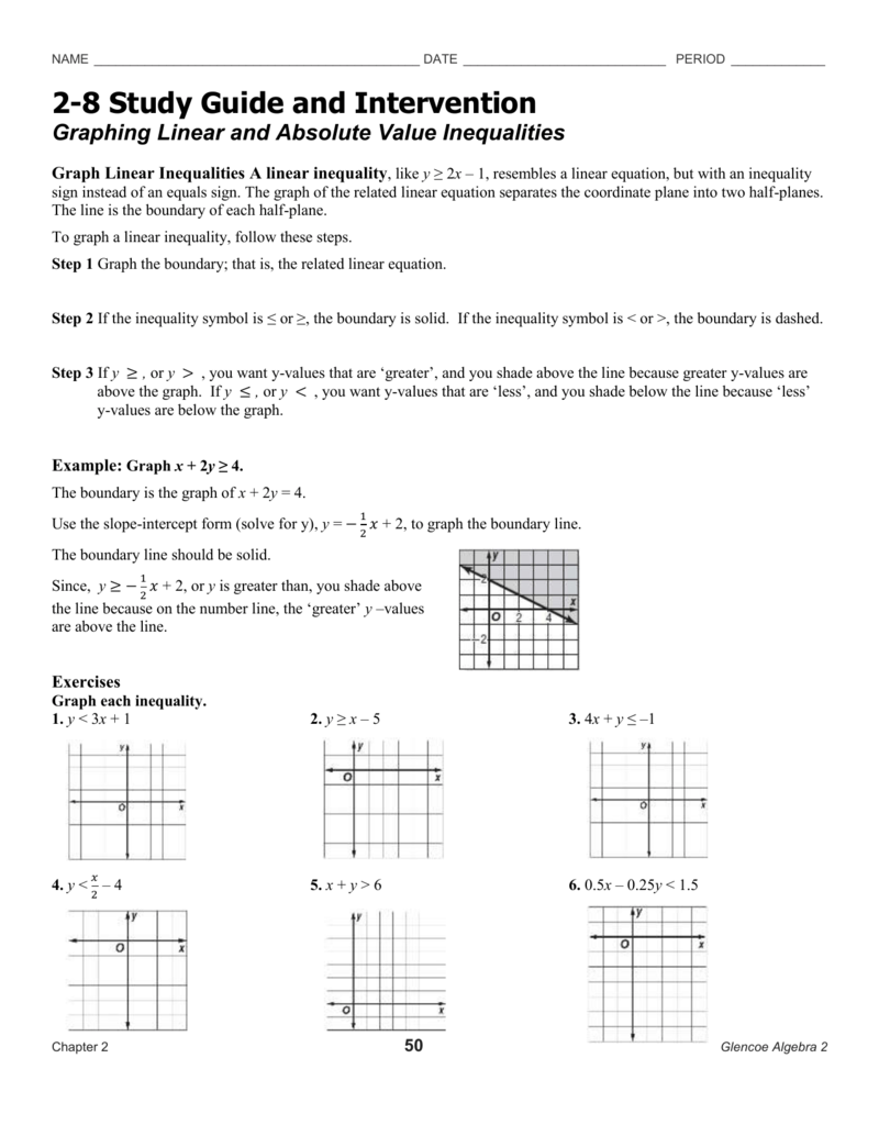 7 1 Study Guide And Intervention Graphing Systems Of Equations Study