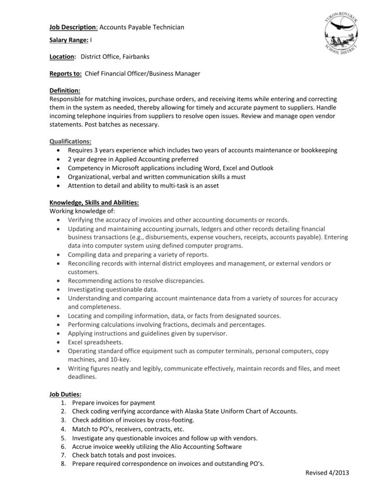 Accounts Payable Technician